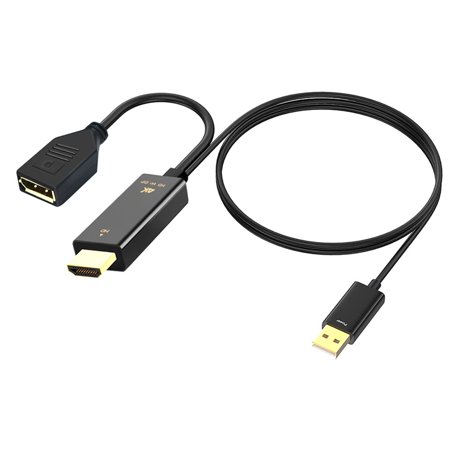 YSX HDMI-compatible To DisplayPort Adapter With USB Power Cable ...
