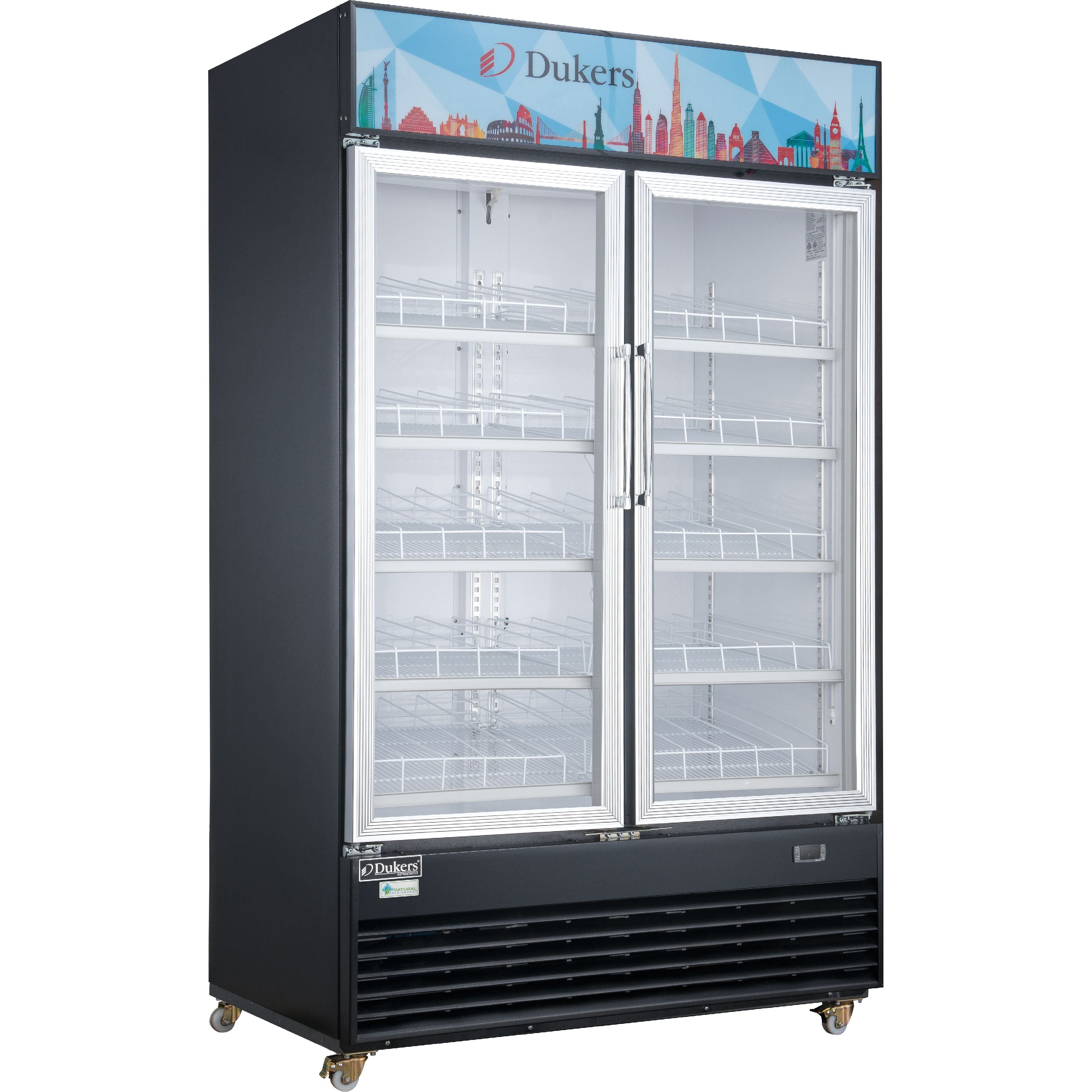 DSM-48R Commercial Glass Swing 2-Door Merchandiser Refrigerator in ...