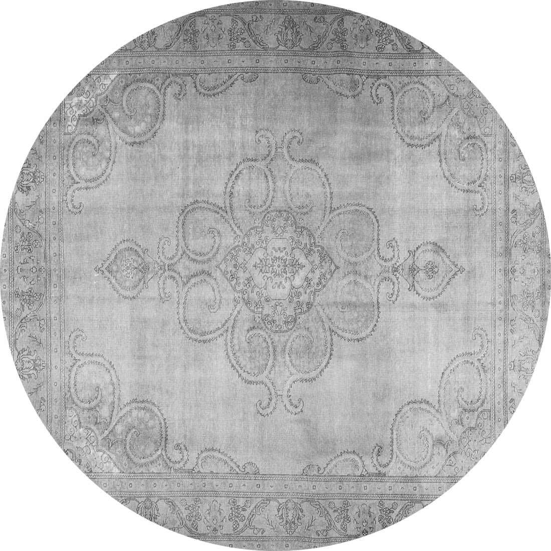 Ahgly Company Indoor Round Persian Gray Traditional Area Rugs, 8' Round ...