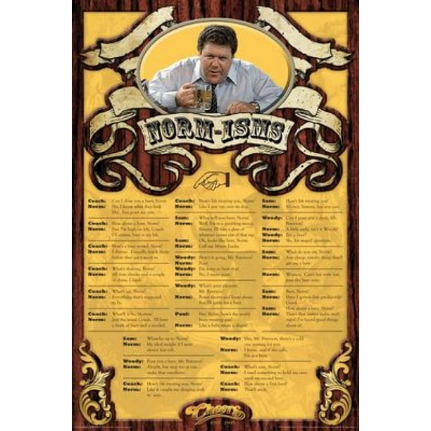 Cheers - Normisms Poster (24 x 36) - Walmart.com