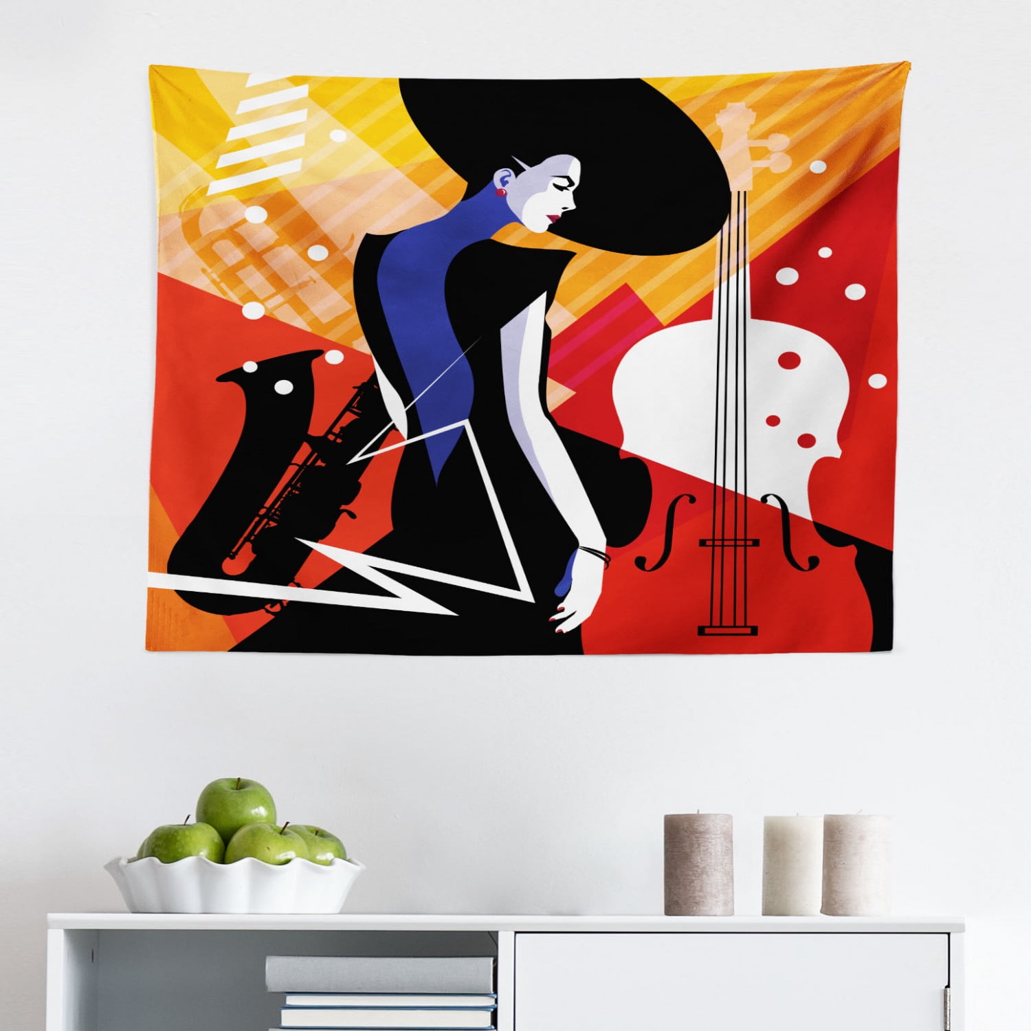 Abstract Woman Tapestry, Pattern of a Female Dressed in Cool Clothes ...