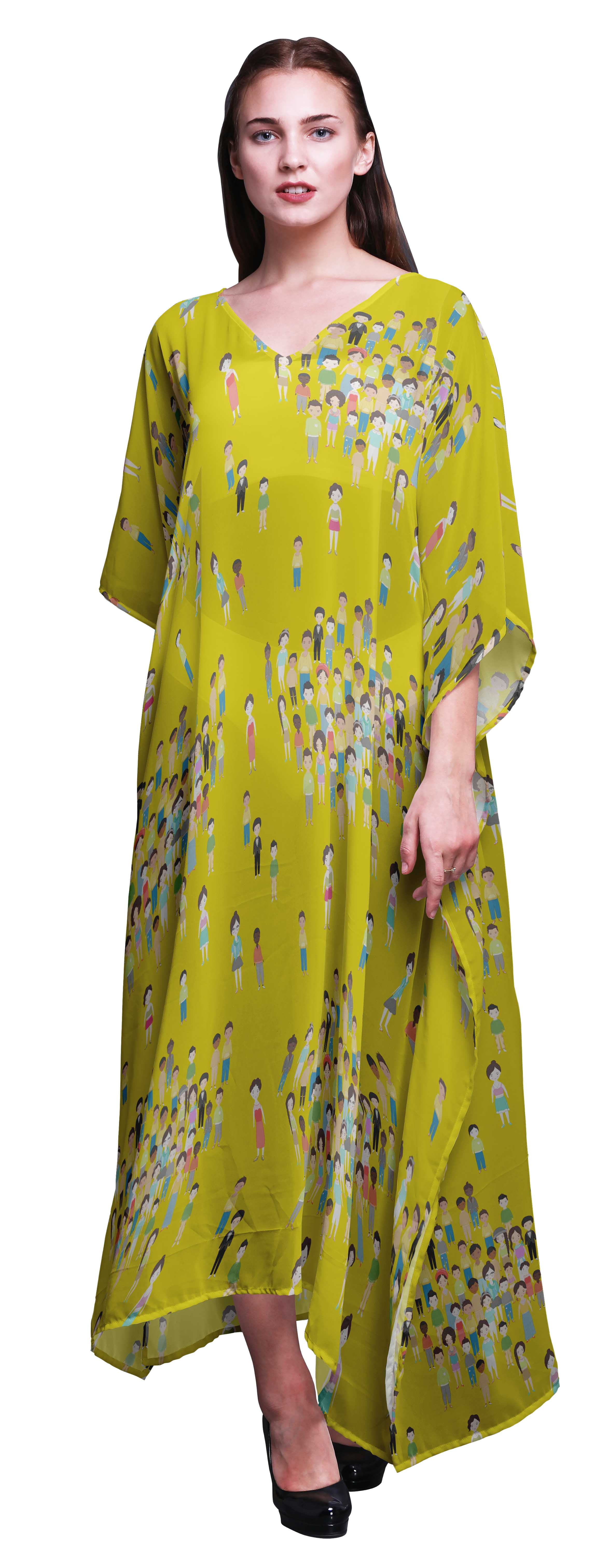 Bimba LadiesÂ KaftanÂ Holiday Loungewear Maxi Dress Beach Coverup ...