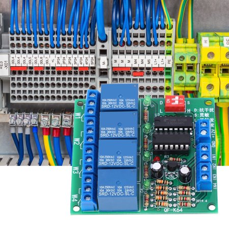 Self Lock Relay K64 A-12V 4CH Relay Module Adjustable Sensitivity High ...