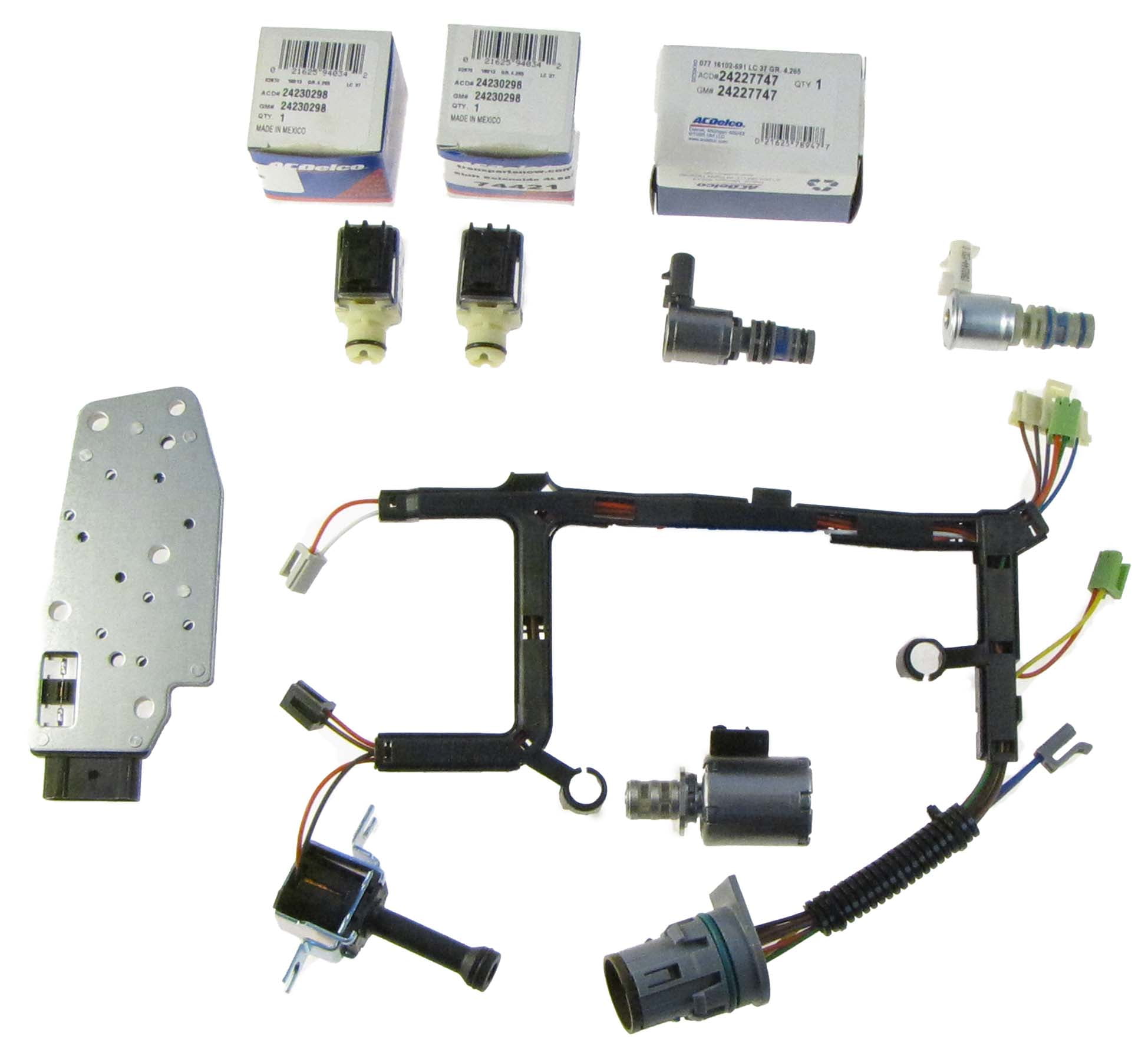 4L60E 4L65E Transmission Solenoid Kit 2003-2006 Includes Wire Harness ...
