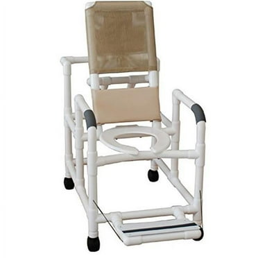 MJM International 193-SSDE Reclining Shower Chair with Soft Seat ...
