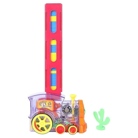 Electric Domino Train Toy Funny Domino Educational Toy Kids Automatic ...