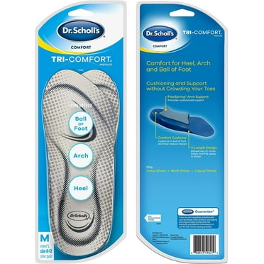 Dr. Scholl's Orthotics Tri Comfort Insole Cushioning & Arch Support, 1-Pair - Walmart.com