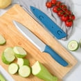 Mainstays Stainless Steel Color Knife Set with Ergonomic Soft Grip ...