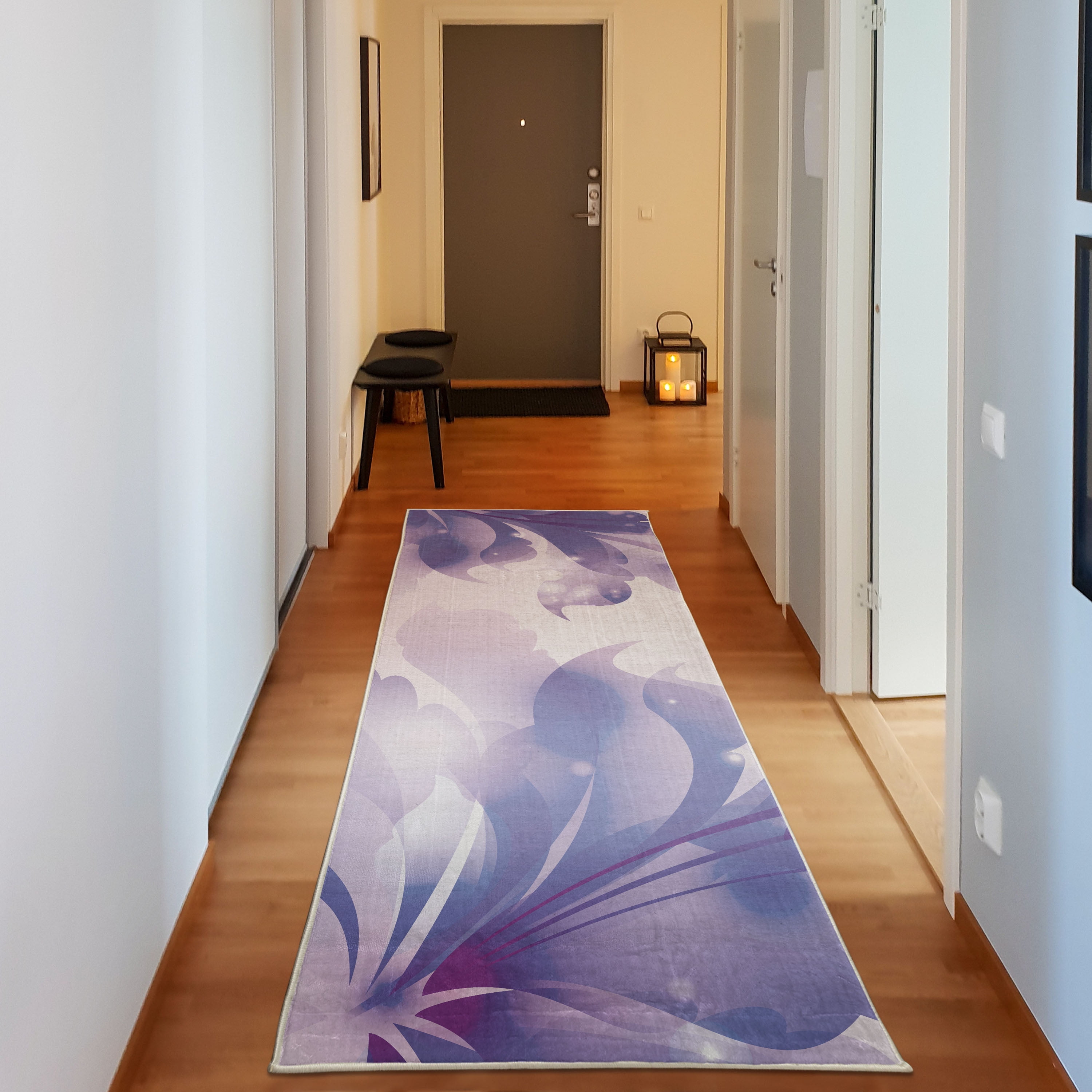 Abstract Decorative Rug, Color Gradient Effect Isolated Flower Petal ...