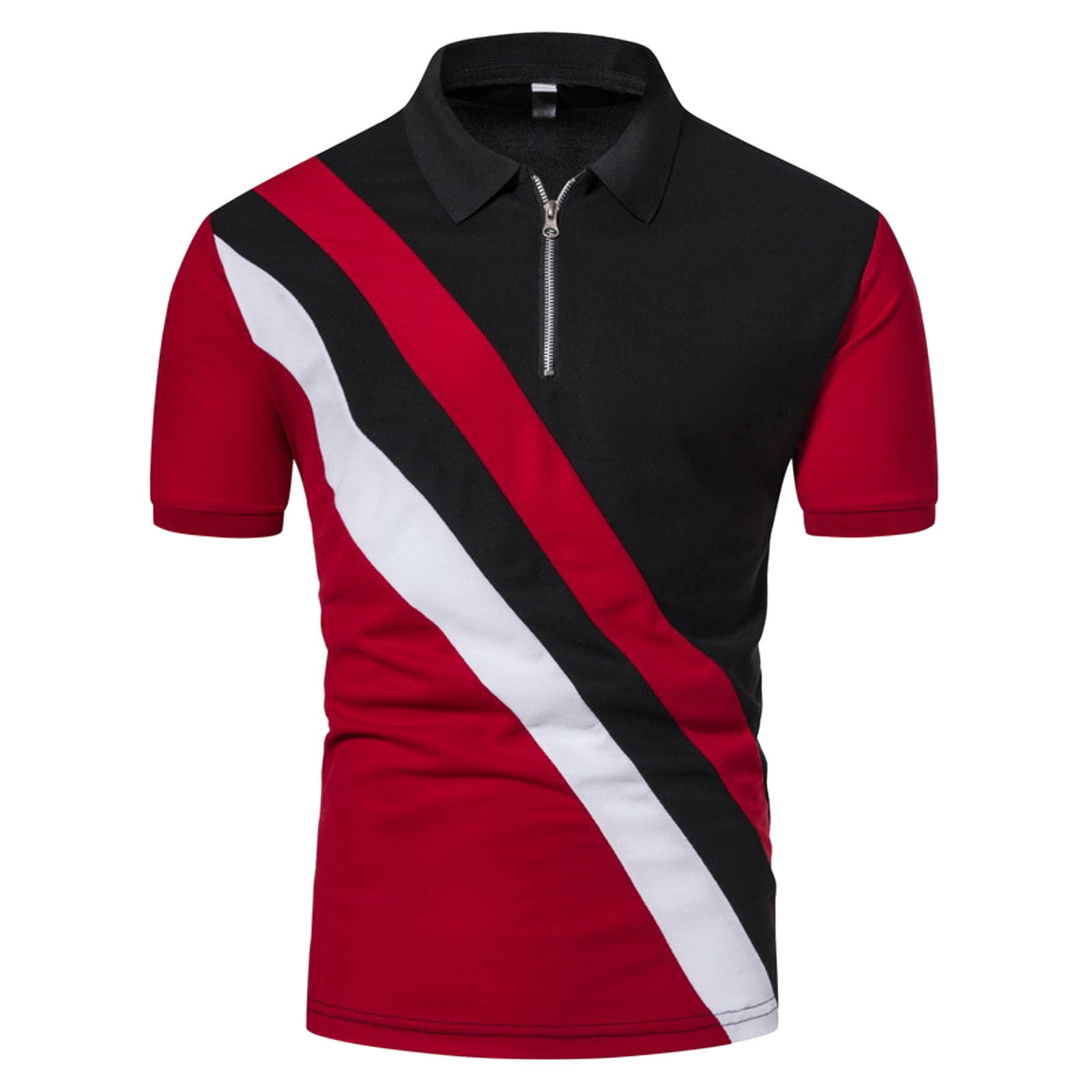 Click here for Bobogojp Mens Slim-Fit Cotton Polo Shirt Quarter Z... prices