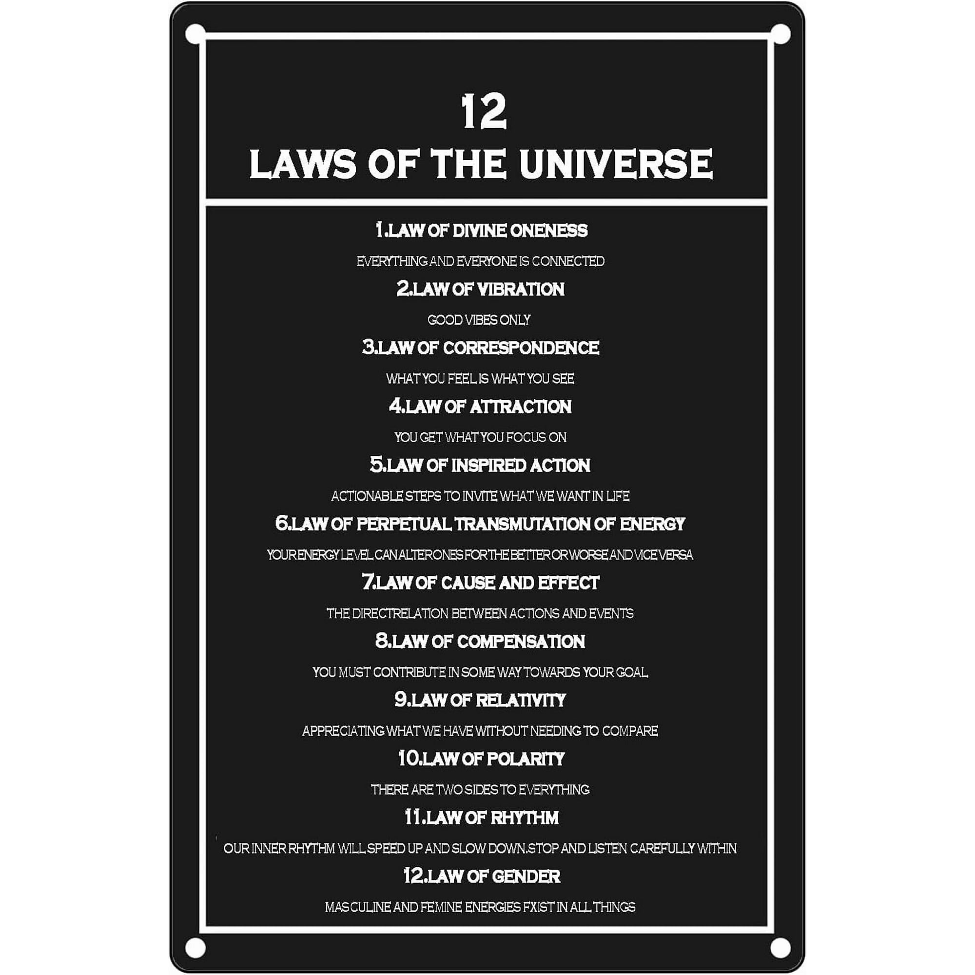 Click here for Aocisuki Motivational Quotation Metal Signs 12 Law... prices