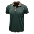 Dolkfu Collared Funny Shirts Green Old Money Short Sleeve Button Tops ...