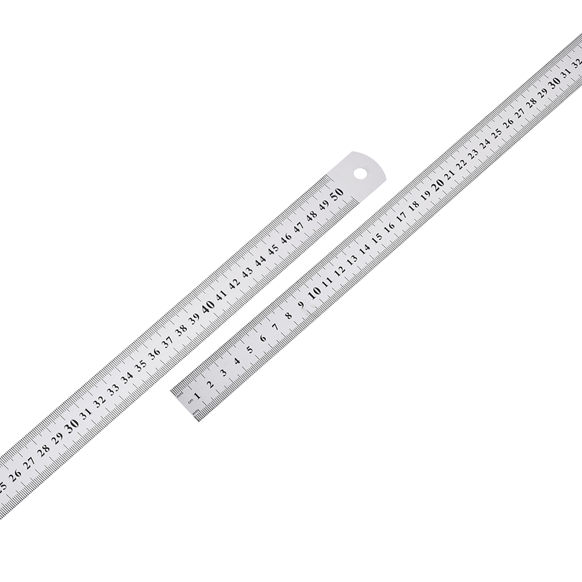 Straight Ruler 50cm 20 Inch Stainless Steel Double Scale Measuring Tool ...