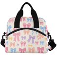 ALAZA Pastel Bows Insulated Lunch Box Large Reusable Cooler Bag with ...