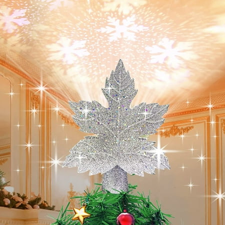 Christmas decorations，Christmas Tree Topper Light, Rotating LED ...