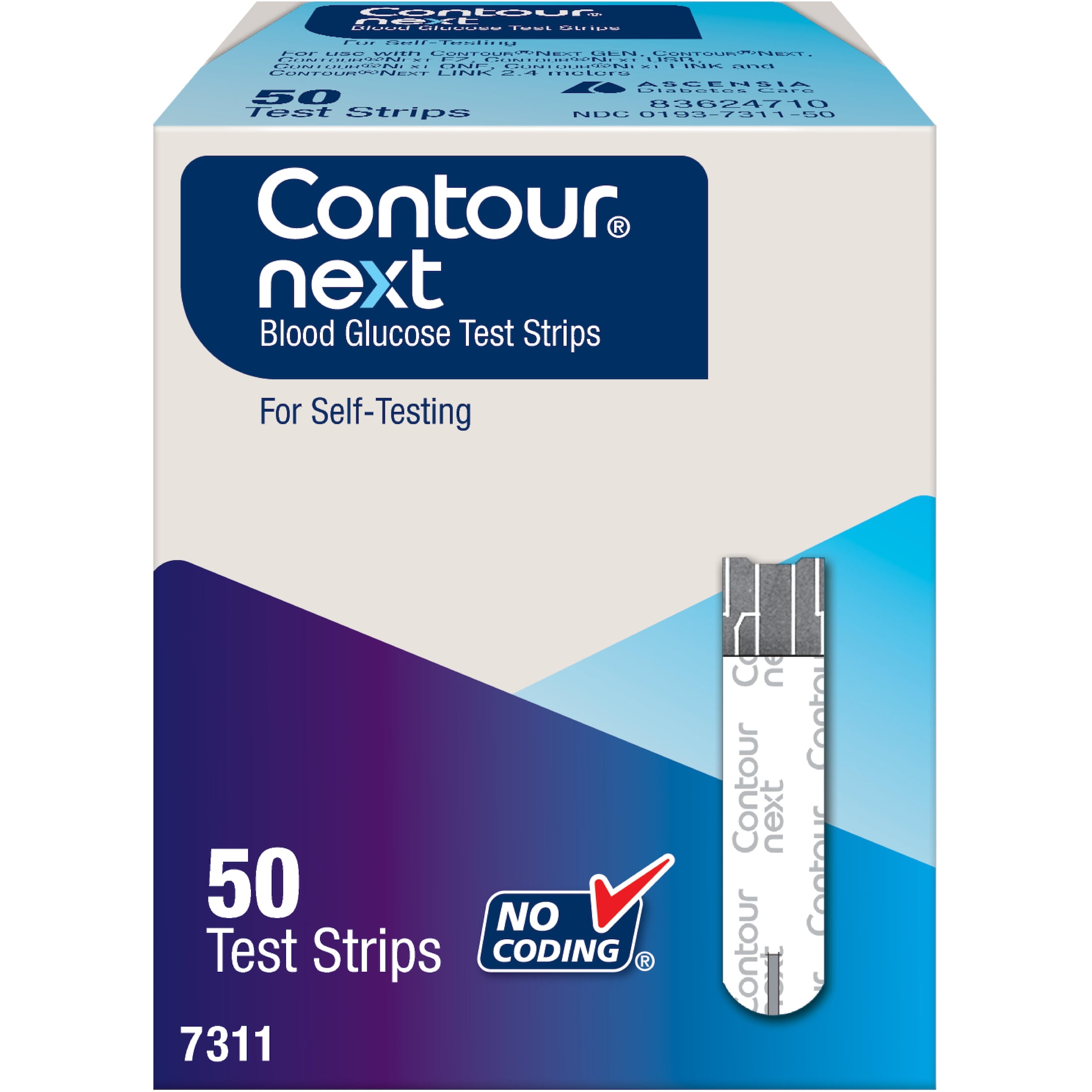 Bayer Contour Next Test Strips - 50 Strip - Walmart.com