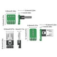 USB Connector 2.0 USB 4Pin/USB C 5Pin 90 Degree Port Solder USB Repair ...