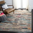 SAFAVIEH Madison Orlando Abstract Distressed Area Rug, Grey/Turquoise ...