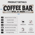 Coffee Bar Tin Decor 16*4 Inches "COFFEE BAR OPEN 24 HOURS" Kitchen ...