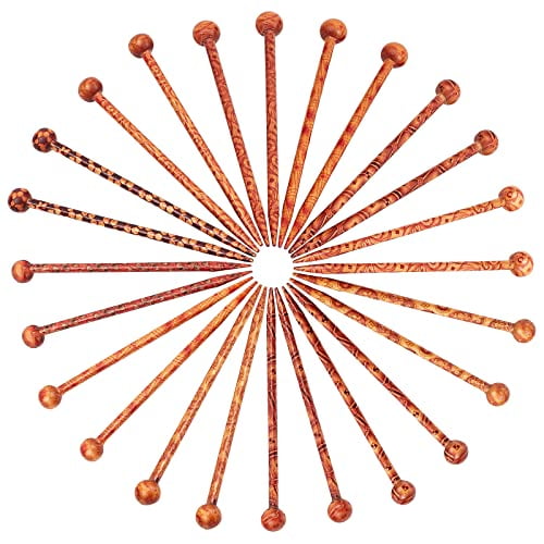 24pcs Vintage Wood Hair Pin 12 Styles Retro Hair Sticks 5" Printed Wood ...