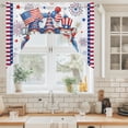 4th of July Kitchen Curtains Swag Valance for Windows/Bathroom/Cafe ...