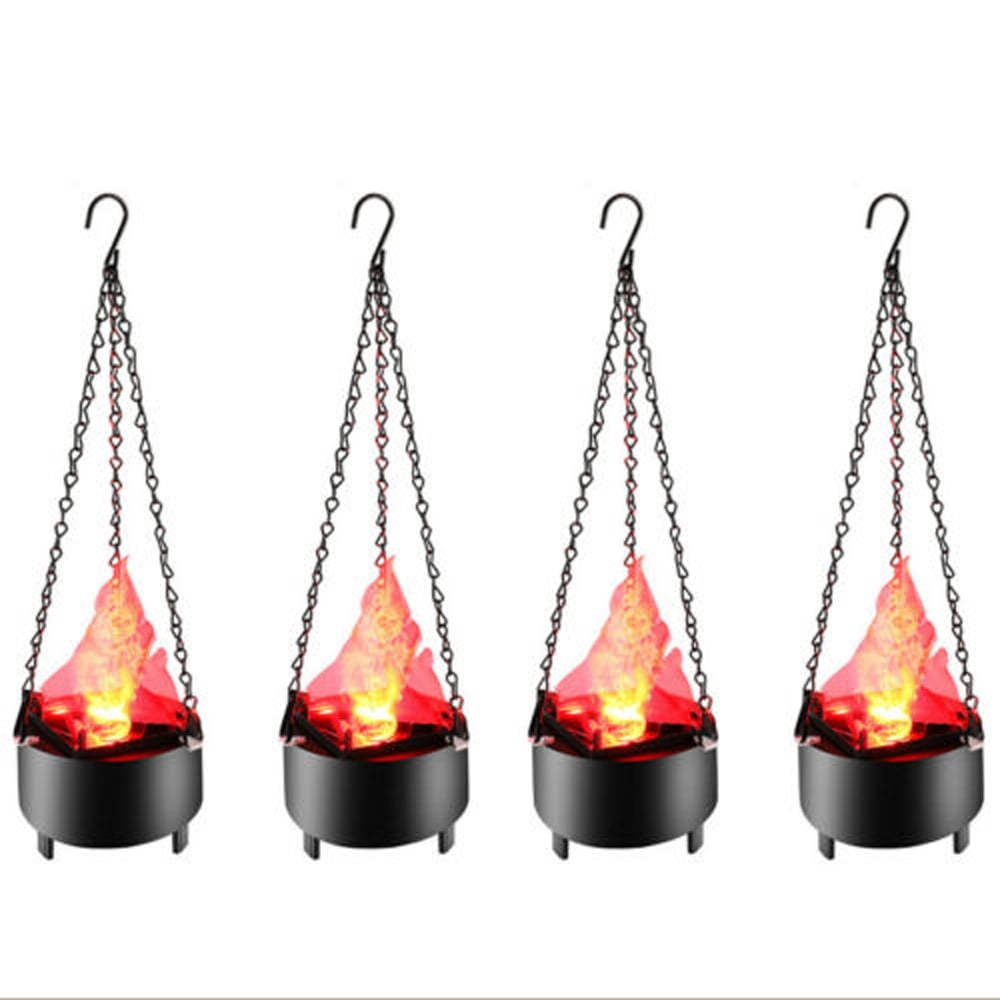 4PCS 3D Fake Flame Lamp Electric Campfire Artificial Flickering Flame ...