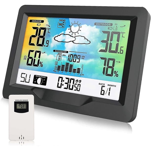 Wireless Weather Station, Radio Weather Station With Outdoor Sensor ...