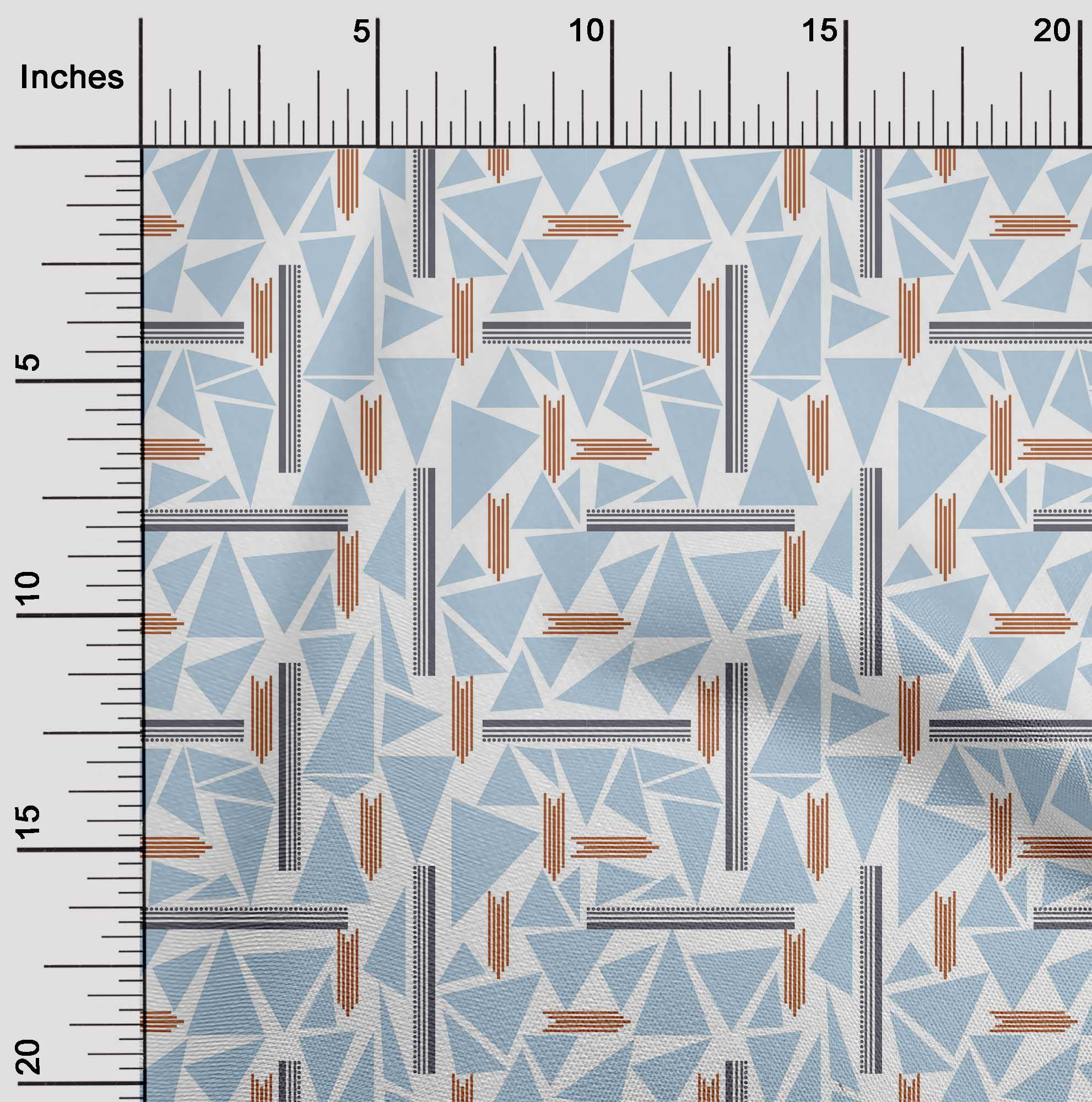 oneOone Viscose Chiffon Fabric Triangle & Line Geometric Fabric Prints ...