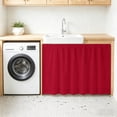 Cabinet Curtains 10"W x 11"L, Pure Red Sink Skirt for Bathroom Kitchen ...