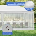 10x20ft Canopy with Mesh Sidewalls – 2 Doors, 4 Panels, White PE Roof ...
