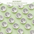 60Pcs Zinc Metal Alloy Shank Buttons Flat Round with Tree of Life ...