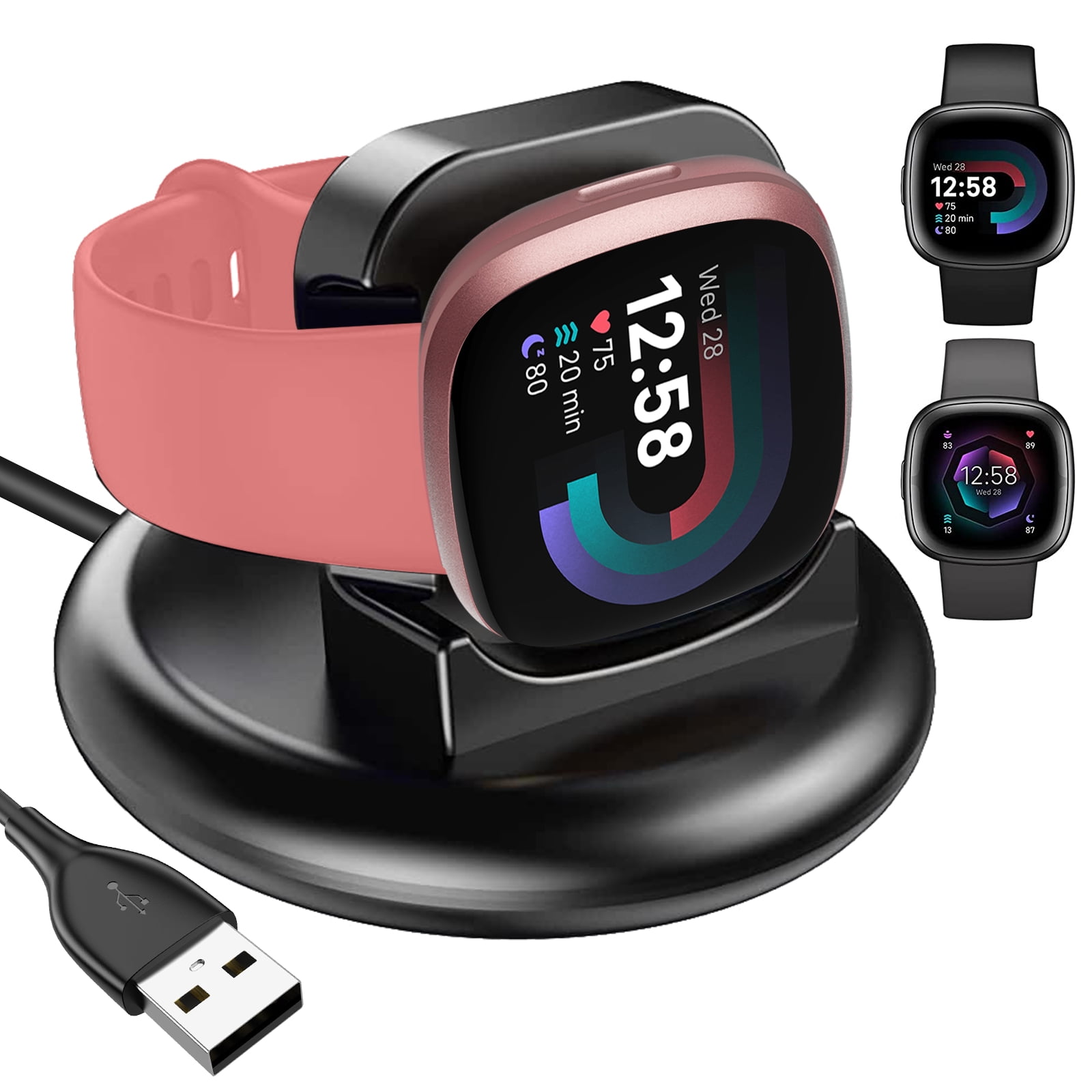 Charger Dock Fit for Fitbit Versa 4, Fitbit Sense 2, TSV Replacement ...