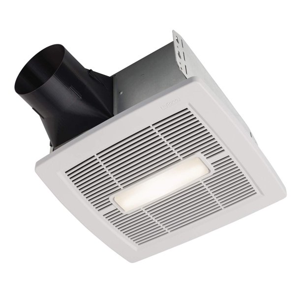 Broan Nutone AEN80L Invent LED Light 80 CFM 0.8 Sones Energy Star Fan ...