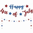 4th Of July Independence Day Banner Decorations With Happy 4th Letters ...