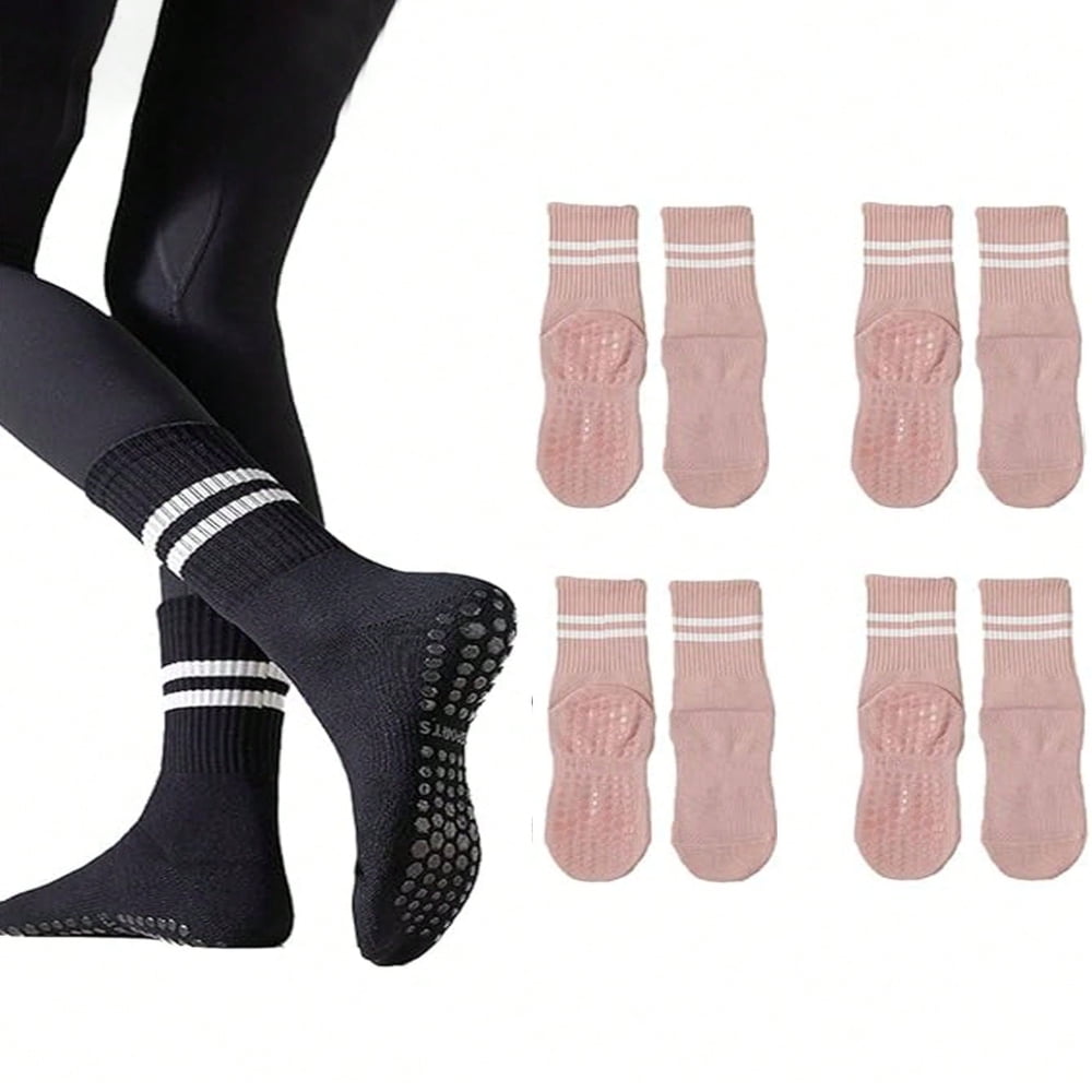 Click here for Deelleeo 4 Pairs Women‘s Pilates Non-Slip Socks Pi... prices