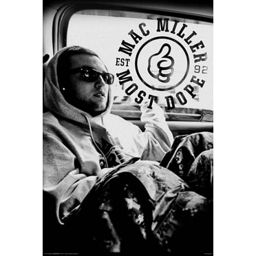 Mac Miller Black and White Poster 24" x 36" - Walmart.com