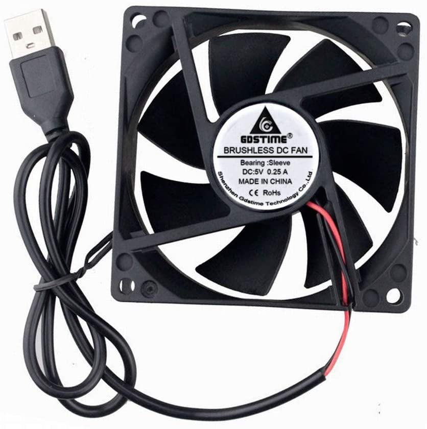 GDSTIME 5V USB Fan 80mm, 80x80x25mm Brushless DC Cooling Fan | Walmart ...