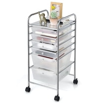 Topbuy 6-Drawer Rolling Storage Cart, Yellow, for Office, School, Art ...