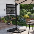 220 lb Capacity Patio Umbrella Base, Heavy Duty Design with Adjustable ...