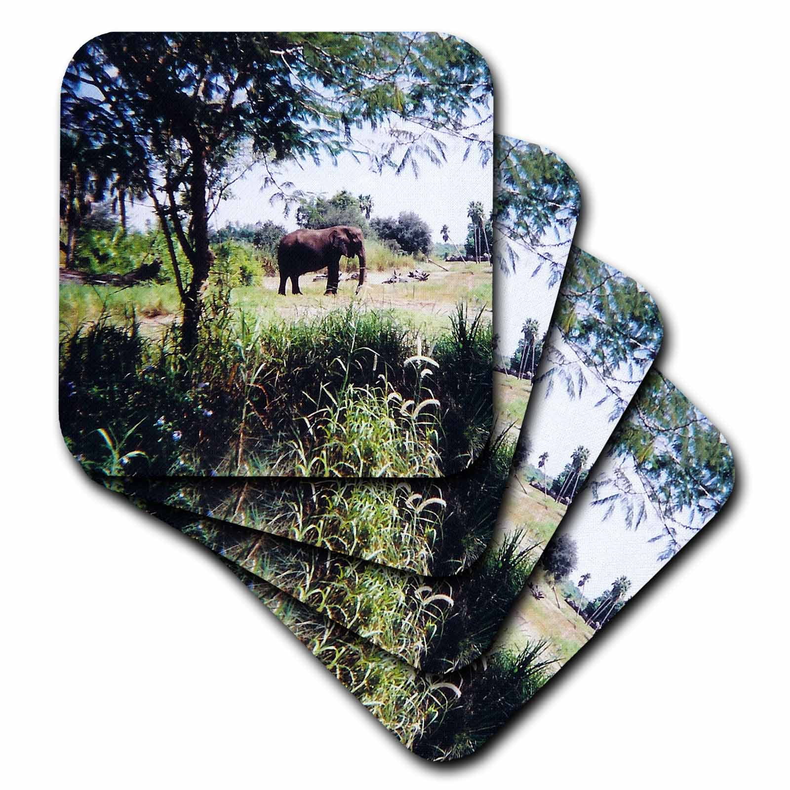 African Safari With Elephant set of 4 Coasters - Soft cst-48981-1 ...
