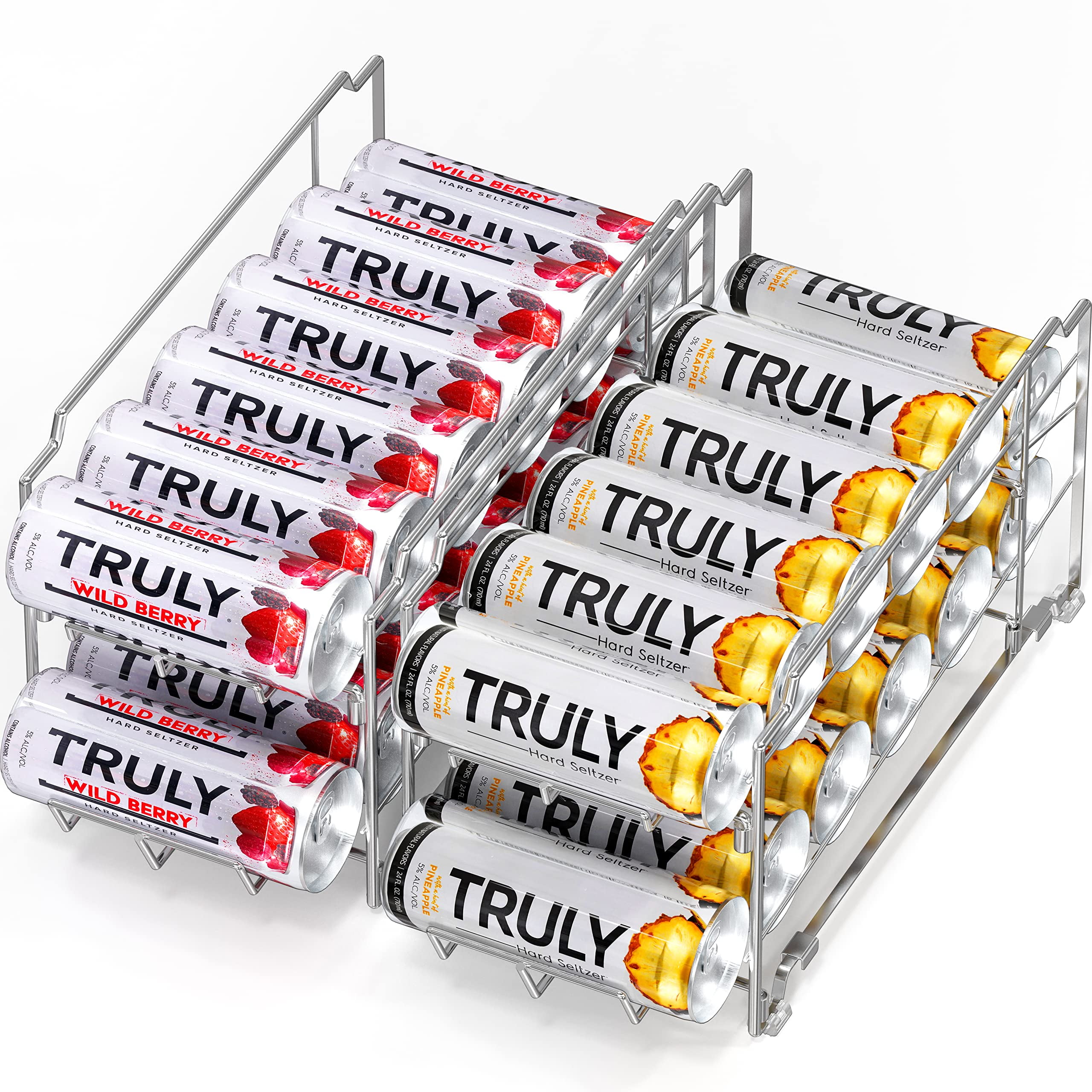 Simple Houseware 2PK Front Loading Tall Can Dispenser, Chrome - Walmart.com