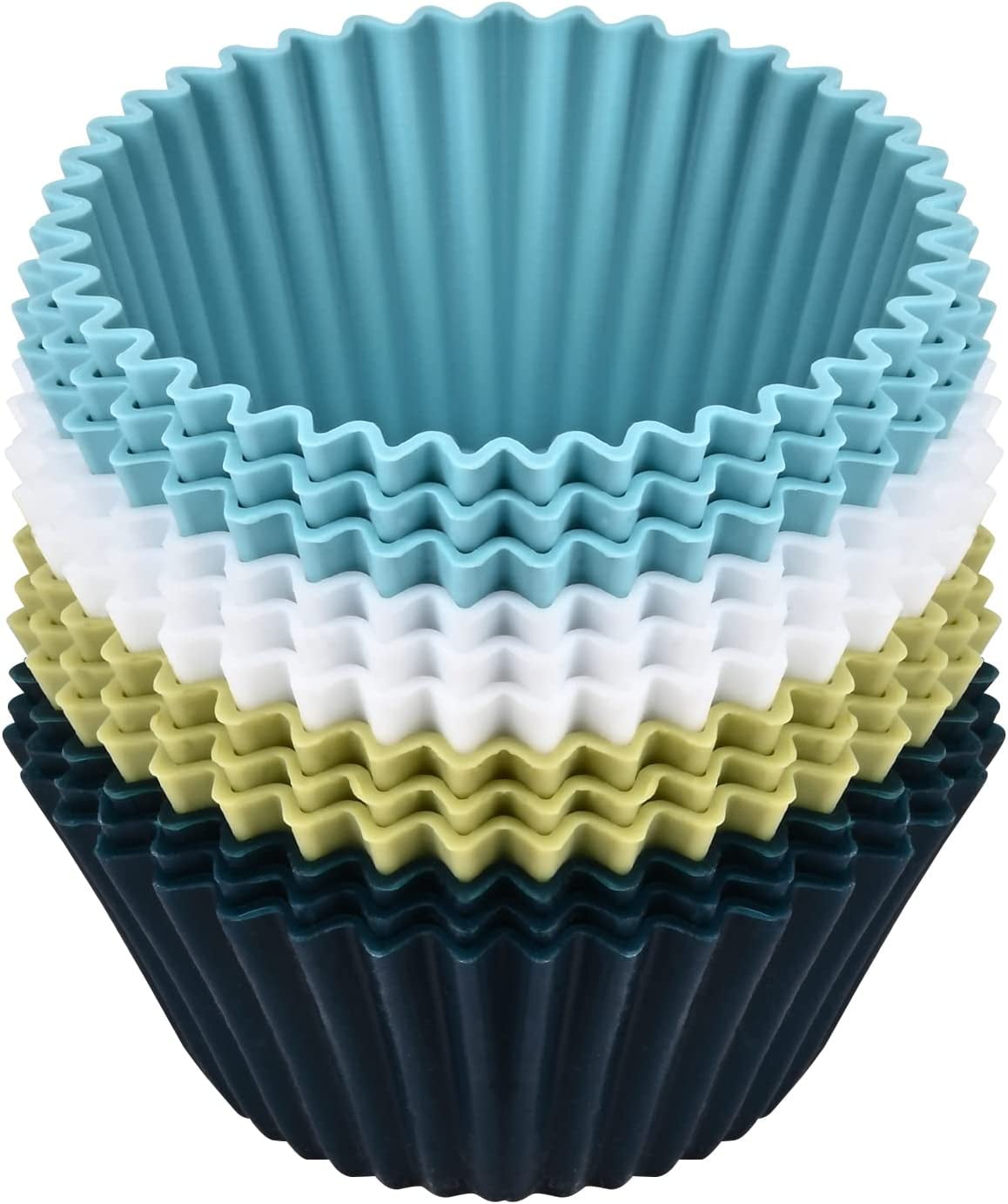 12 Pack Silicone Cupcake Liners Silicone Baking Cups Muffin Cups ...