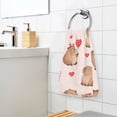 Capybara Hearts Pattern Bath Towel 100% Cotton Soft Thick High ...