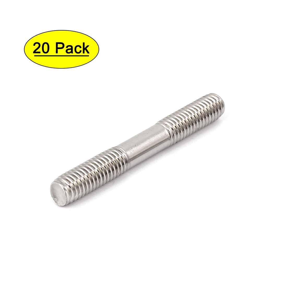 Unique Bargains M8x60mm Tight Adjustable Push Rod Double End Thread ...
