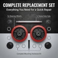 7" x 2" Pallet Jack Wheels Replacement Set with Axle & Bearings - Heavy ...