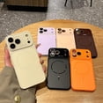 Simple Solid Matte Color Camera Protect Magnetic Phone Case for iPhone ...