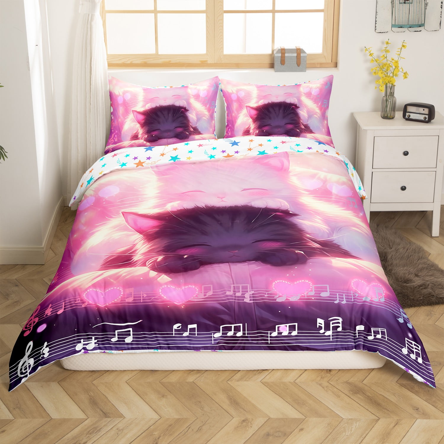 Click here for Yst Cat Duvet Cover For Girls Toddler Size Cute Ca... prices