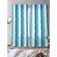 Blue Teal Striped Sheer Curtains for Living Room Bedroom Watercolor ...