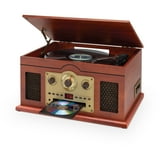 iLive 6-in-1 Bluetooth Turntable with CD/Cassette Players and AM/FM ...