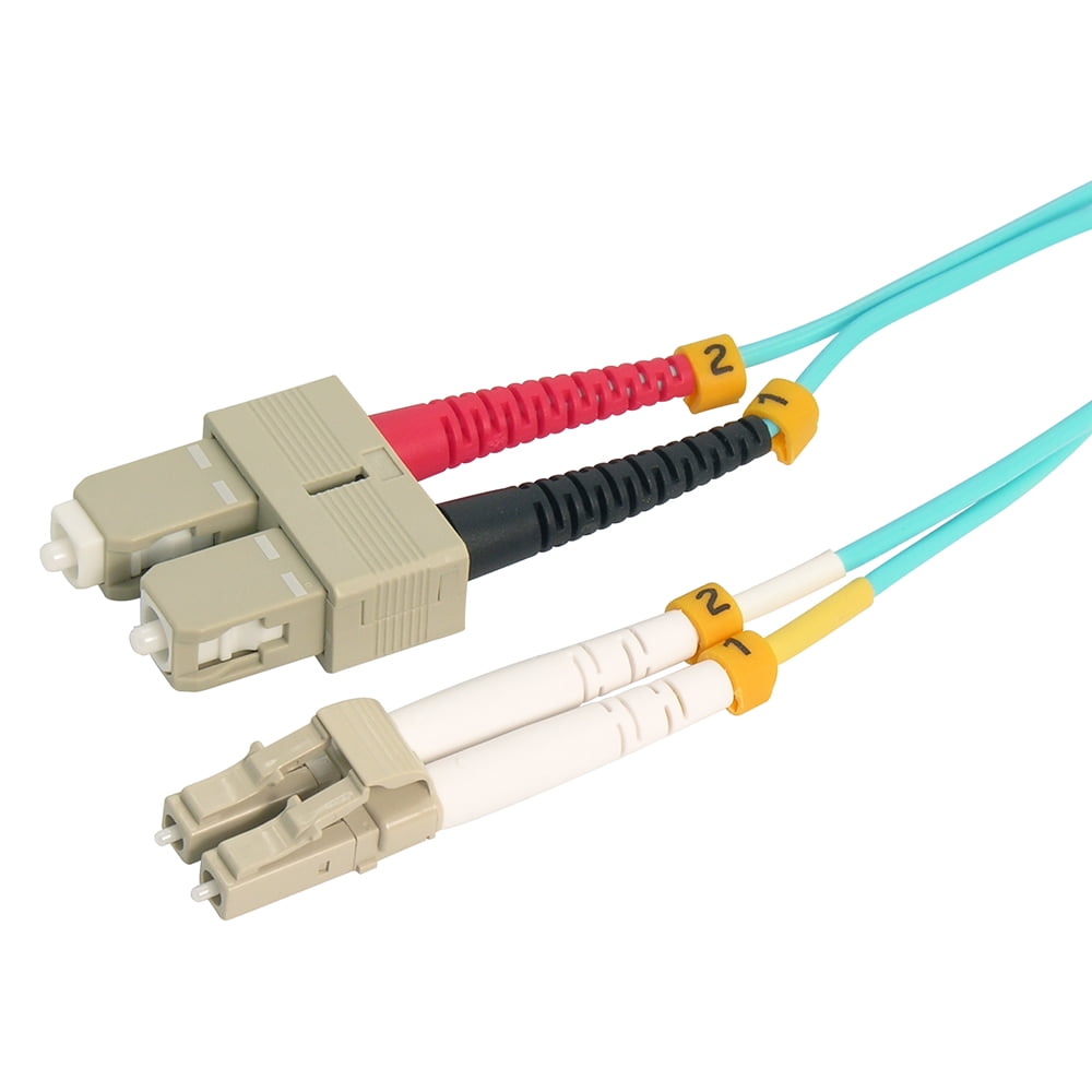 ACCL 3m LC/UPC SC/UPC OM4 Multimoide Duplex Aqua Fiber Optic Patch ...